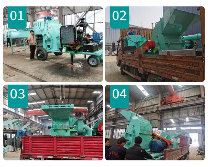 Mobile Diesel Engine Industrial Wood Hammer Mill with 2580r/min ...